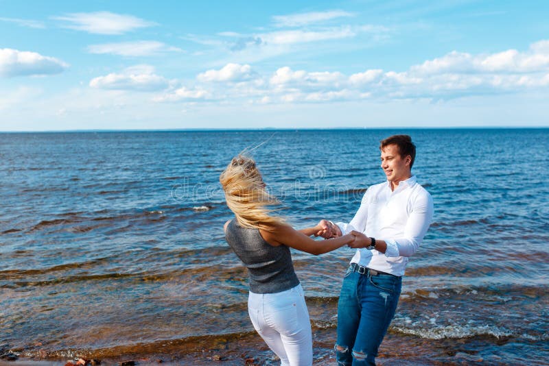 Couple in Love Having Fun on Amazing Paradise Tropical Beach .Sexy ...