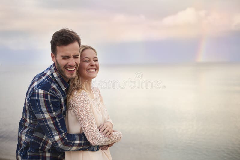 Couple in love stock image. Image of couple, laughing - 92174899