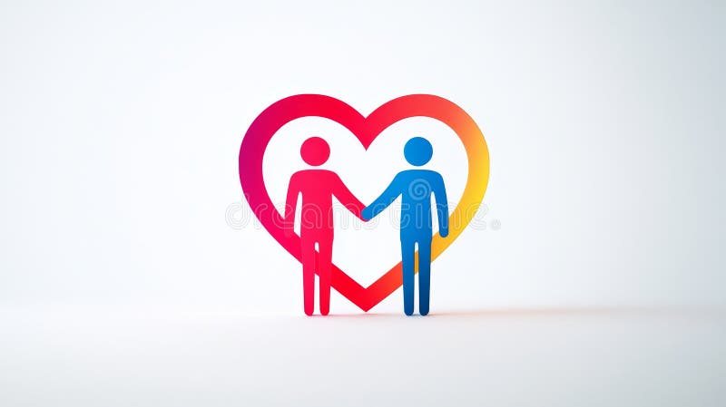 Couple Love Heart Symbol Unity Love Partnership Togetherness and ...