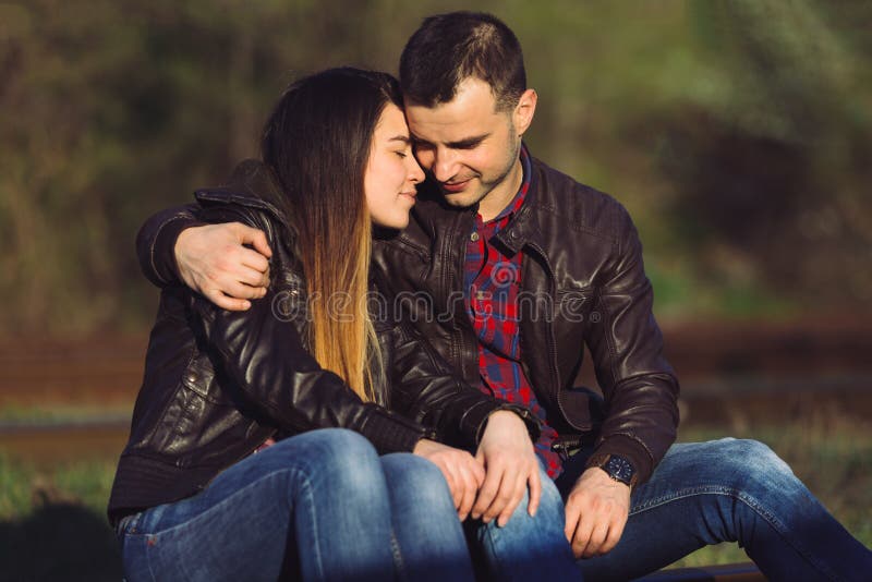 Couple in love hugging. stock photo. Image of family - 90556512