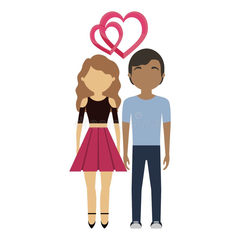 Mixed Couple stock illustration. Illustration of couple - 7844973