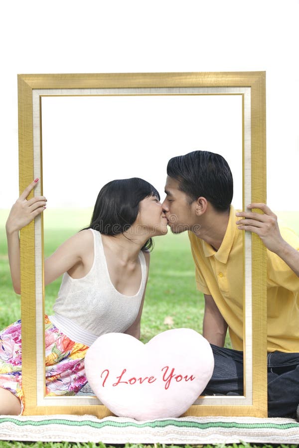 Rectangle Frame of Mix of Chocolates, Flowers, Bows and Abstract Stains ...