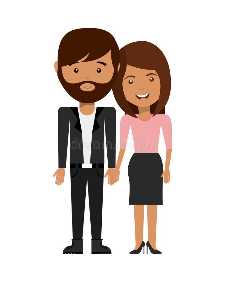 Couple Love Relationship Icon Stock Vector - Illustration of graphic ...