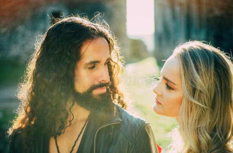 Couple in Love, Sensual Lovers Hugging and Embracing. Stock Image ...