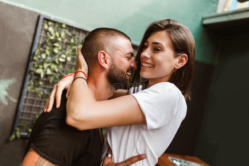 Couple in Love Spending Time Together Outdoors Stock Image - Image of ...