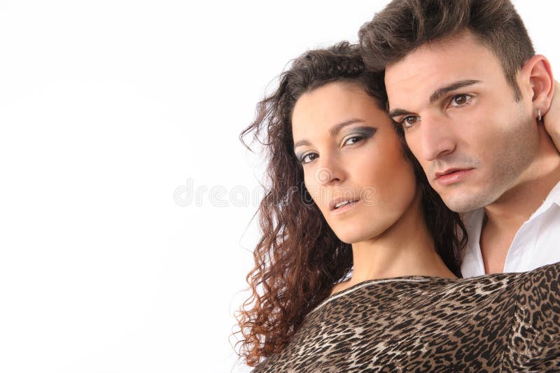 Couple in Love Standing Together Close Stock Image - Image of dating ...