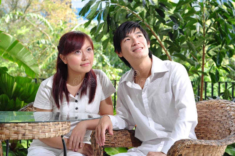 Couple in Love Thinking Abt Their Future Stock Image - Image of ...