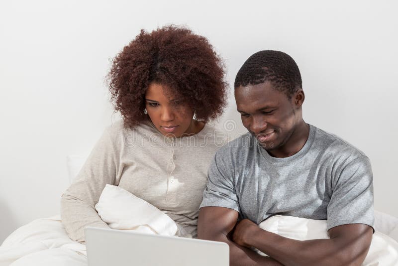 Couple in Love Using the Computer Stock Image - Image of releases ...