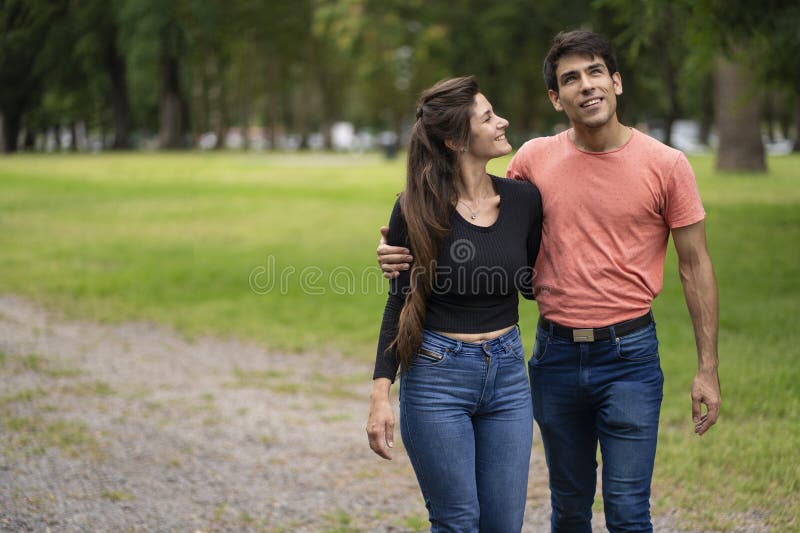 Couple in love walking stock image. Image of girl, dating - 305100387