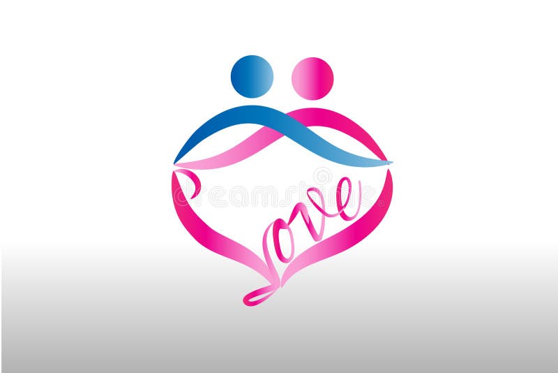 Couple Lovers Hug Logo Vector Image Icon Template Stock Vector ...