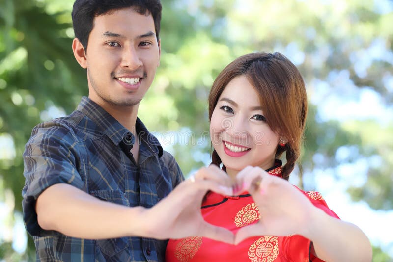 Couple make hearth sign stock photo. Image of valentines - 40695126
