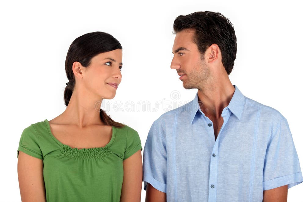 Couple making eye contact stock image. Image of longing - 24232105