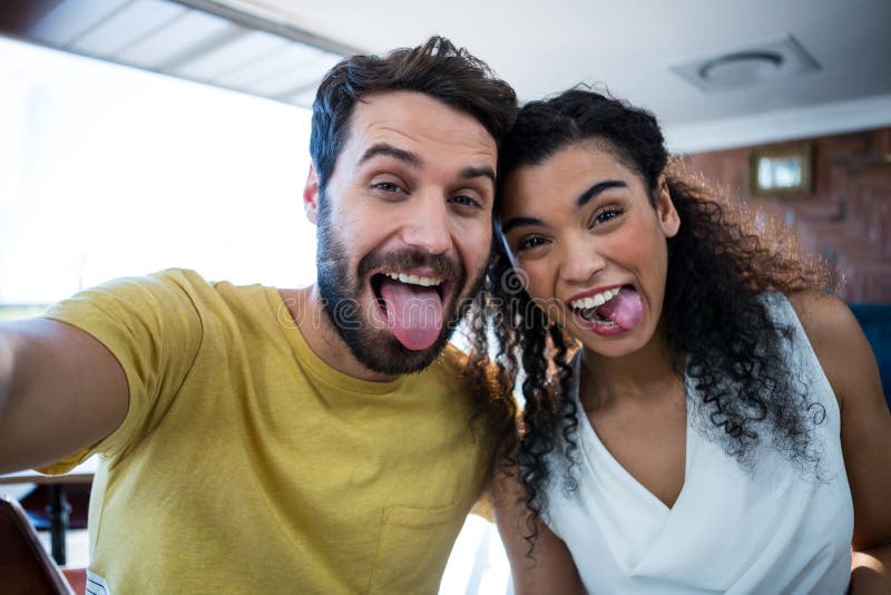 Couple Making Facial Expression and Having Fun Stock Image - Image of ...