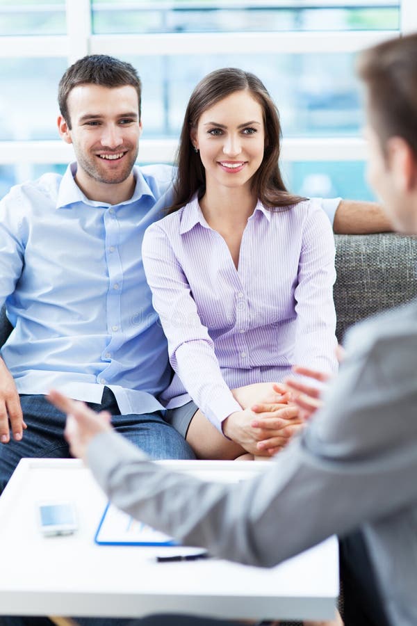 Couple Meeting with Financial Advisor Stock Image - Image of investment ...