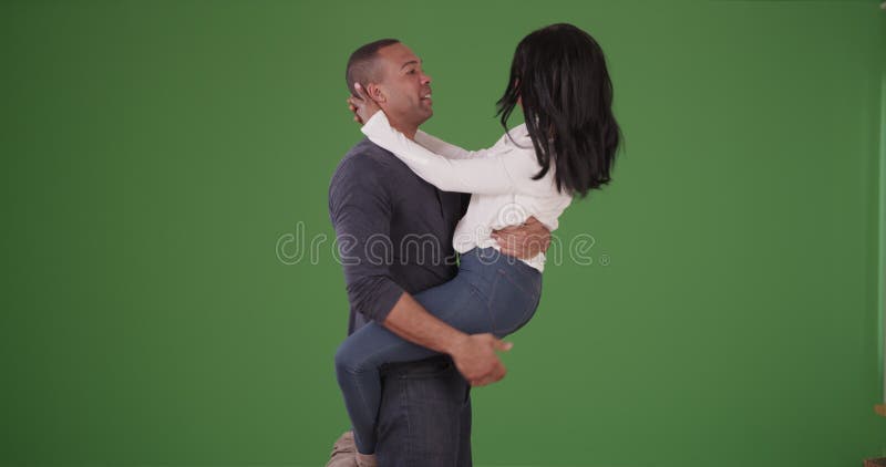 Couple Meeting and Hugging on Green Screen Stock Video - Video of ...