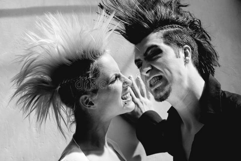 Couple with mohawk 1 stock photo. Image of hair, love - 30640468