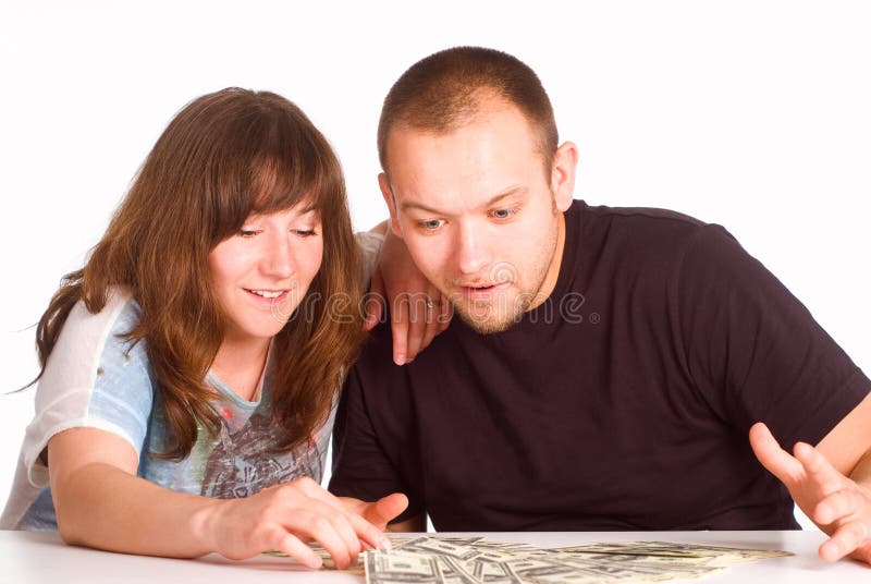 Couple with money stock image. Image of nice, smile, lovers - 20429305