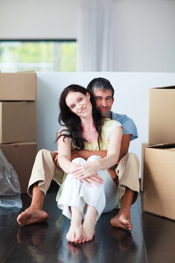 Married Couple Moving House Stock Image - Image of copy, cases: 18338179