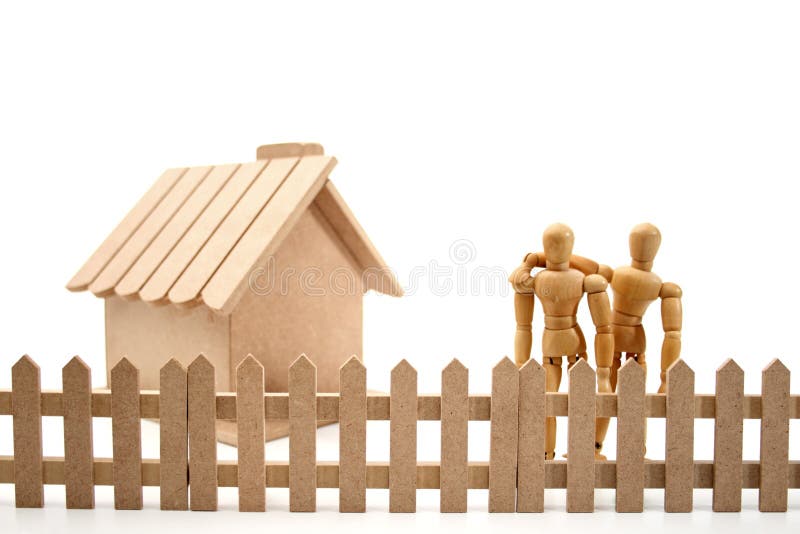 Couple and a new house stock image. Image of doll, model - 32937103