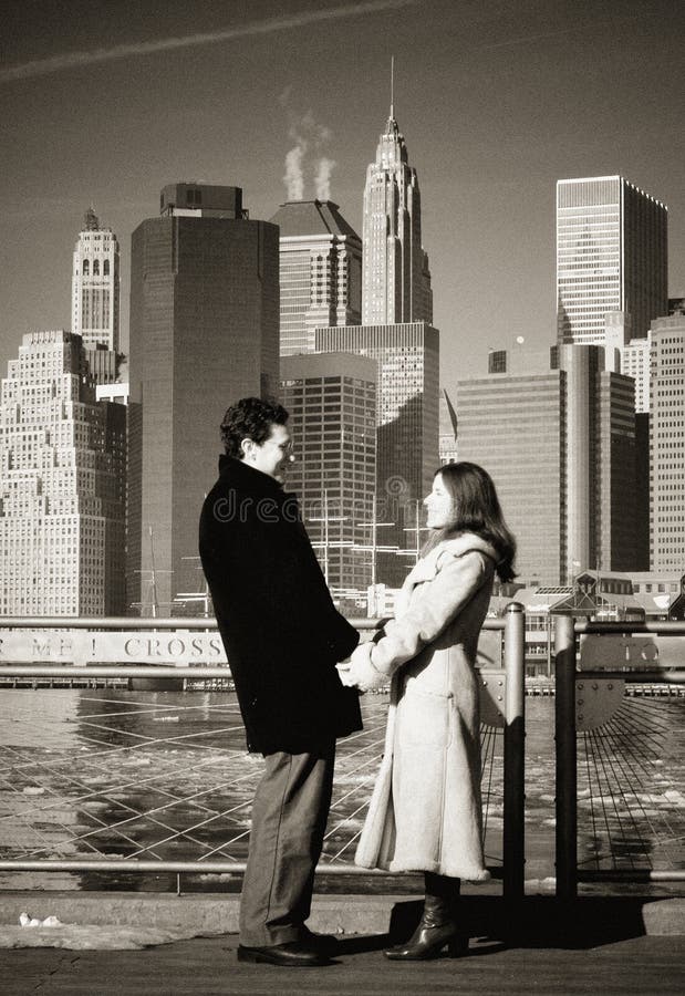 Couple on New York Bridge stock photo. Image of connection - 73922 Couple on New York Bridge stock photo. Image of connection - 73922