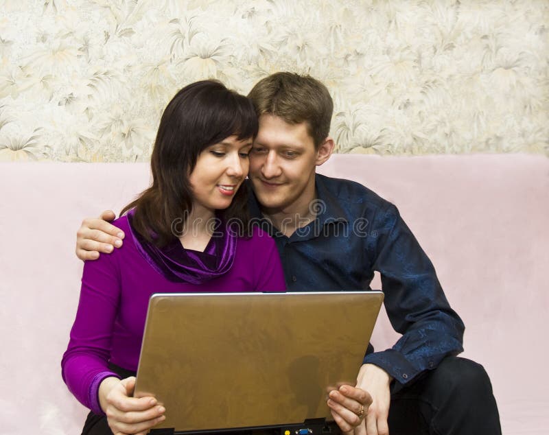 Couple with notebook stock photo. Image of notebook, relationship ...