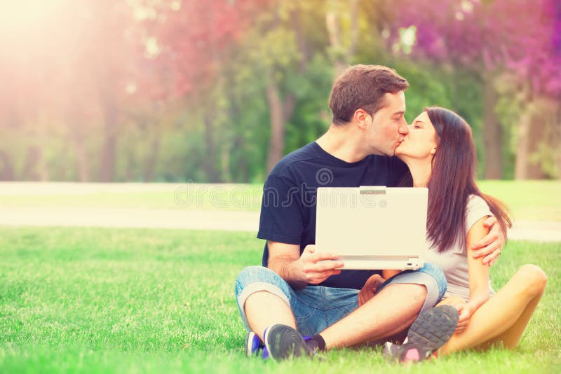 Couple with notebook stock image. Image of degree, college - 42036241