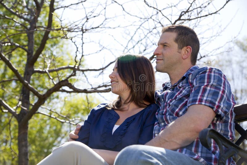 Couple outdoors stock photo. Image of girl, adult, handsome - 14900318