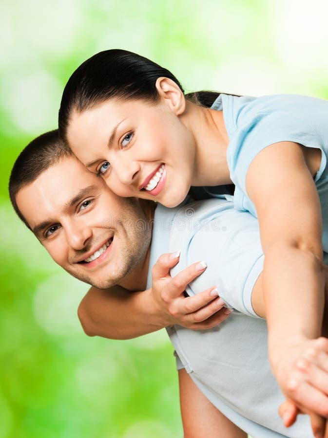 Couple, outdoors stock image. Image of leisure, playing - 20801863