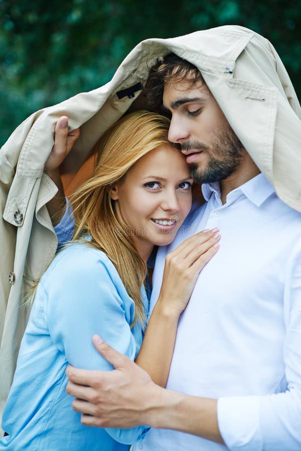 Couple outdoors stock image. Image of holding, romance - 64966295