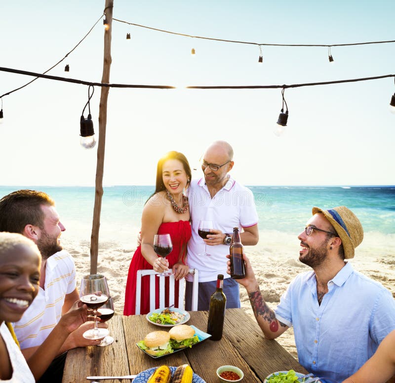 Party Hostess Wearing a Little Black Revealing Dress Stock Image ...