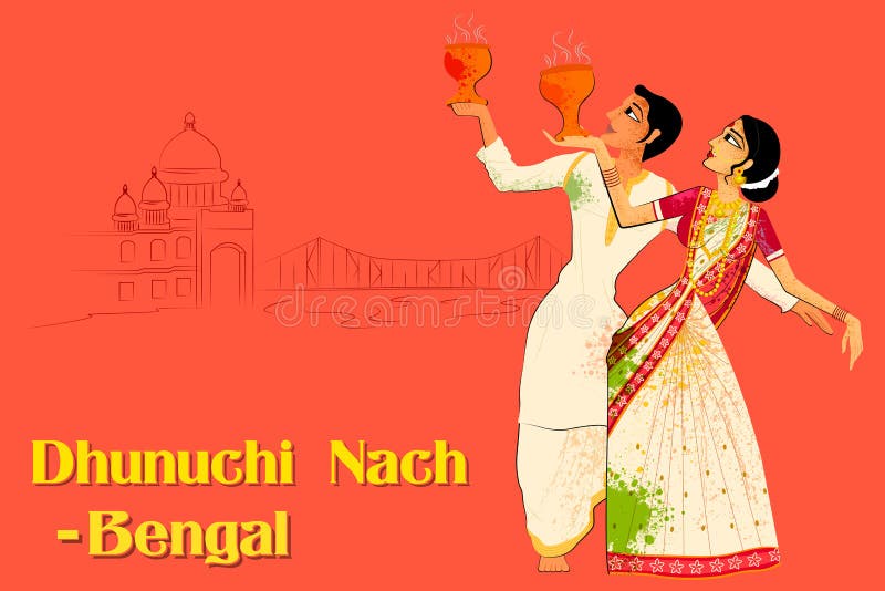 Couple Performing Kullu Nati Dance of Himachal Pradesh, India Stock ...