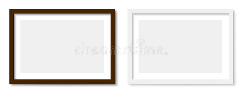 Couple Picture Photo Frames Mockup, Wall Presentation, Black and White ...