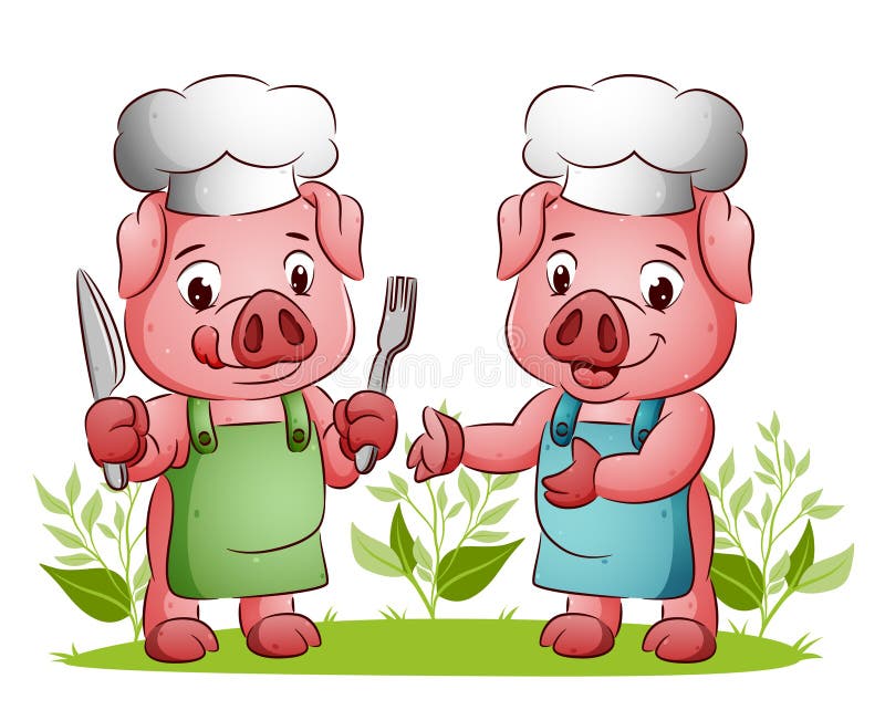 Happy Pig Eating Stock Illustrations – 214 Happy Pig Eating Stock ...