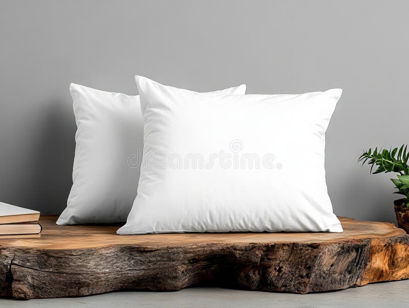Soft Gray Throw Pillows Rustic Wooden Floor Stock Photos - Free ...