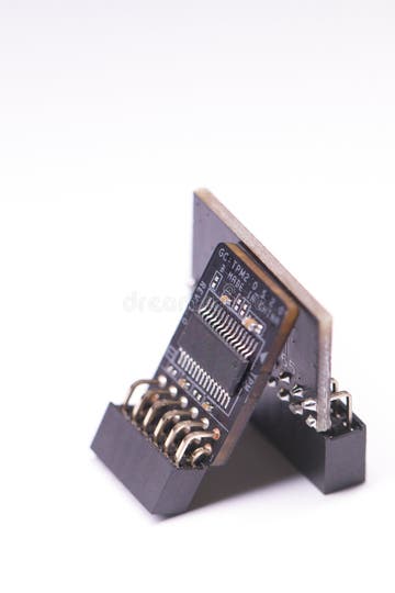 Couple of 12 and 20 Pin TPM Module Additional Chips Stock Image - Image ...