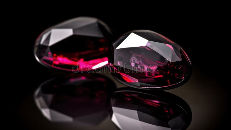 A Couple of Pink Diamonds Sitting on Top of a Table Stock Illustration ...