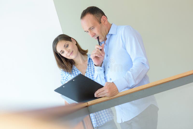 Couple during Plan Suggestion Stock Image - Image of communication ...