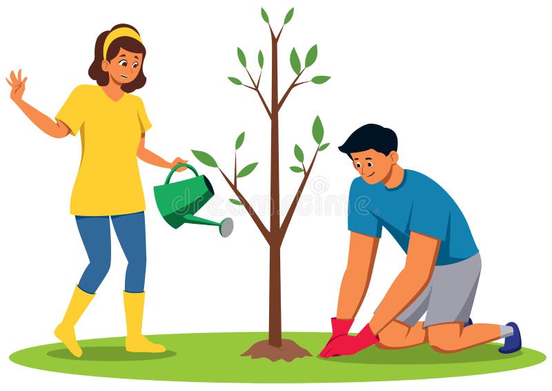 Person Planting Tree Clip Art