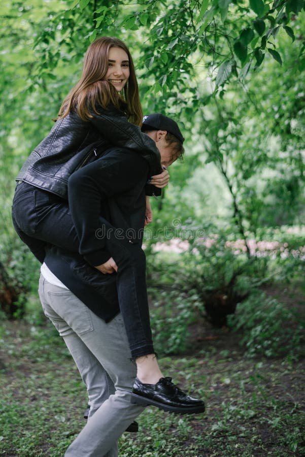 Happy Couple Piggy Back Ride City Stock Photos - Free & Royalty-Free ...
