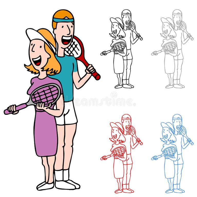 Cartoon Tennis Rackets Stock Illustrations – 1,030 Cartoon Tennis ...