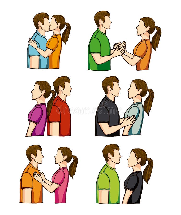 Couple poses stock vector. Illustration of element, girl - 32393348