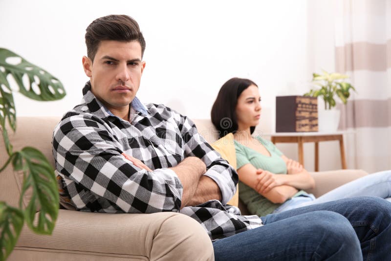 Couple with Problems in Relationship Stock Photo - Image of distrust ...