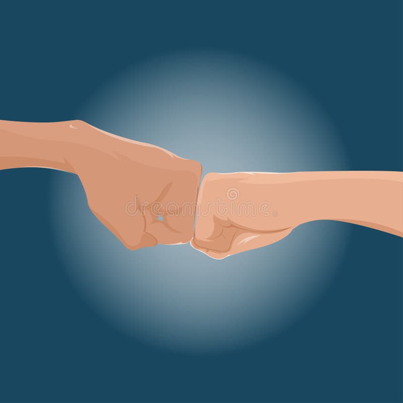 Couple Punch Tag Team Illustration Vector Stock Vector - Illustration ...