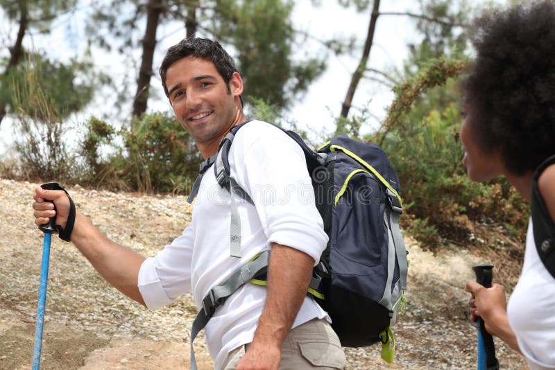 Couple on rambling holiday stock photo. Image of male - 31134950