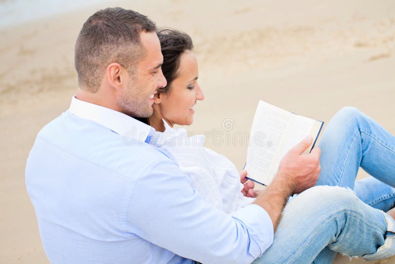 Couple reading book stock image. Image of leisure, happy - 27753203