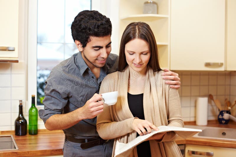 Couple cooking together stock image. Image of lunch, love - 18670843