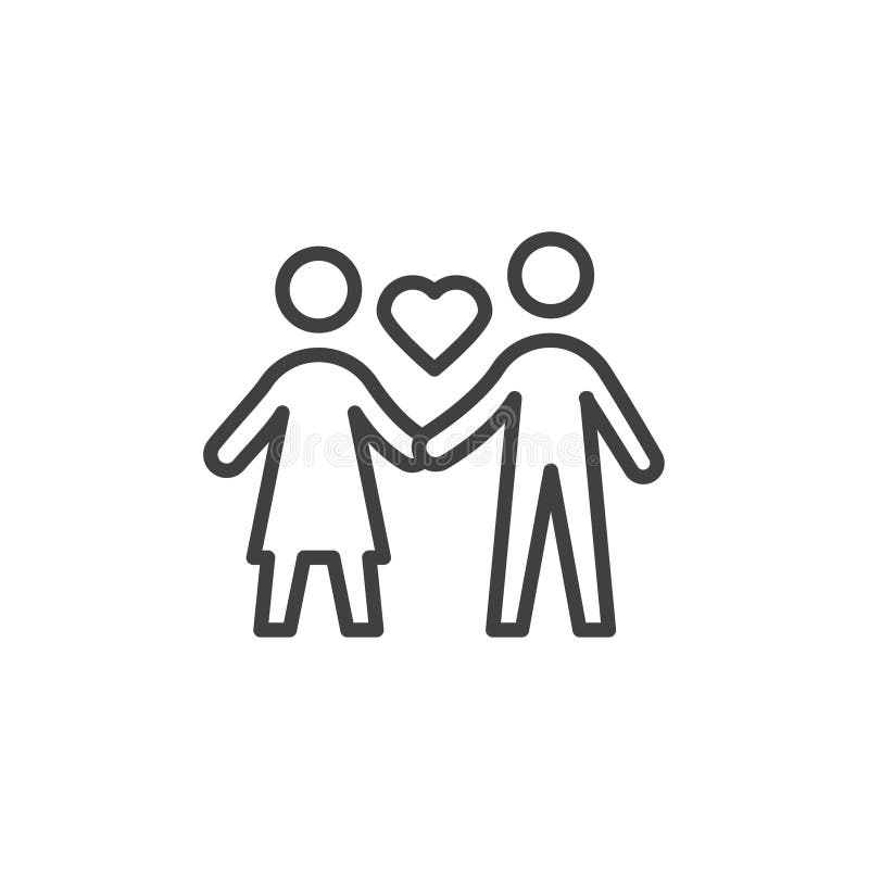 Couple Relationship Line Icon Stock Vector Illustration Of Line Hands 296548151