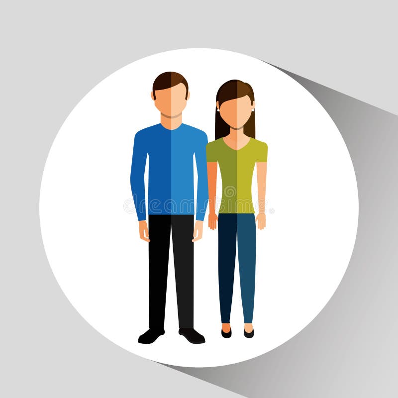 Couple Relationships Design Stock Illustration - Illustration of lovers ...