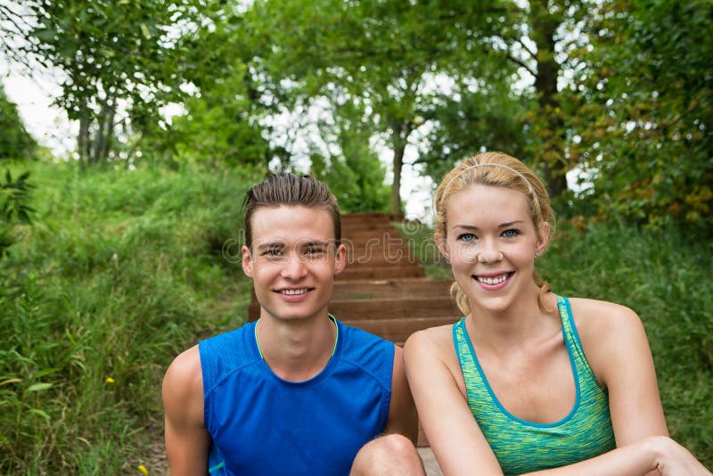 Couple Resting in Park stock photo. Image of bonding - 33532410