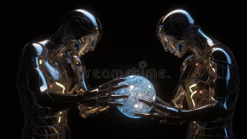 Couple of Robots in Romantic Conversation. AI Technology and Innovation ...